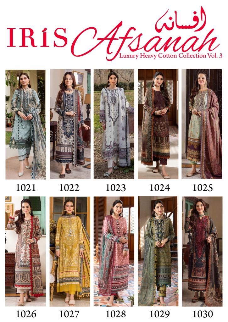Afsanah Vol 3 Iris Karachi Salwar Suits – Kavya Style Plus