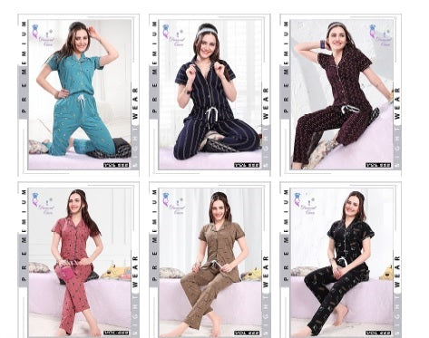 668 Diamond Queen Sinker Collar Night Suits – Kavya Style Plus