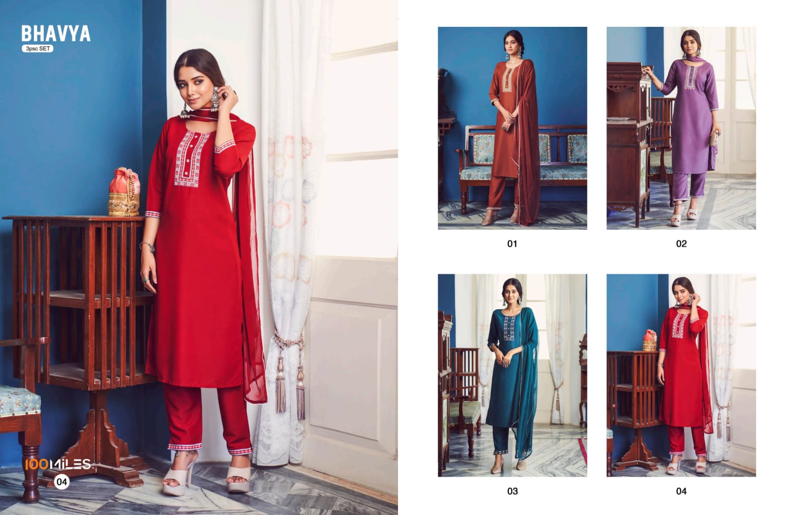 Bhavya 100 Miles Readymade Pant Style Suits – Kavya Style Plus
