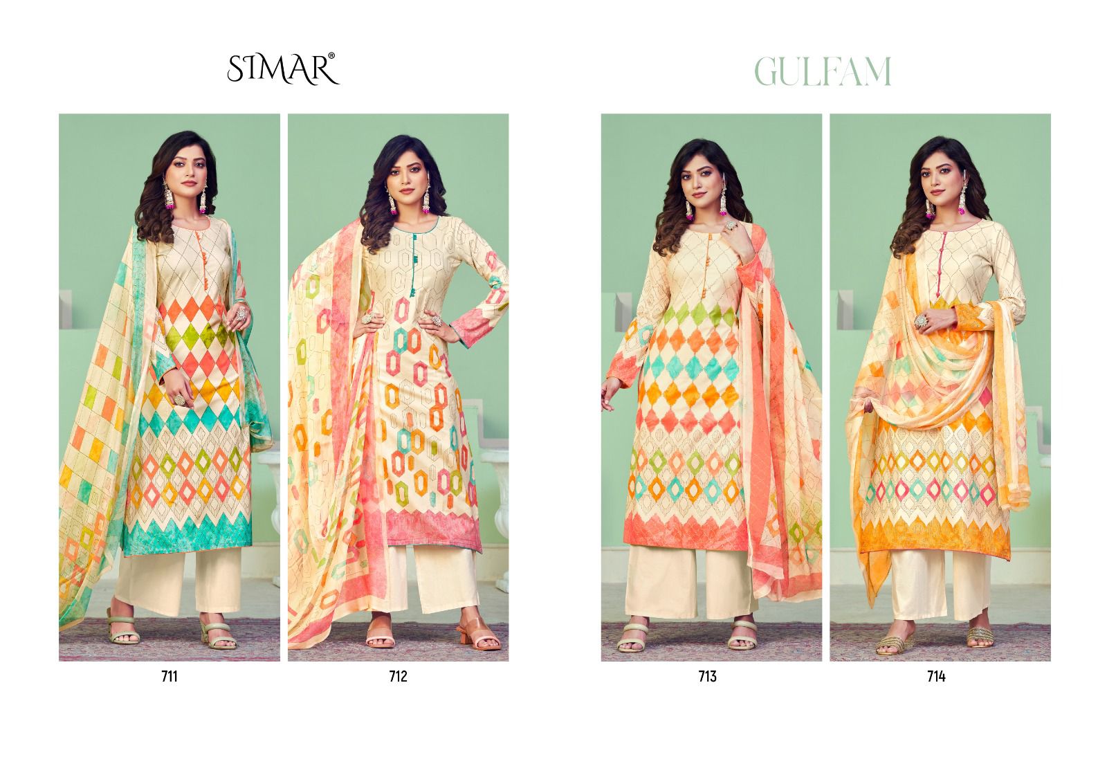 Gulfam Simar Lawn Cotton Plazzo Style Suits – Kavya Style Plus