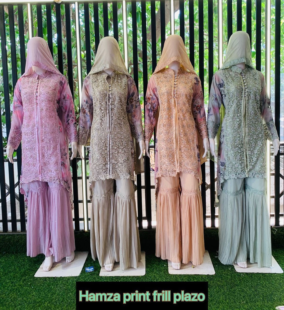 Hamza-0802 Tj Net Pakistani Readymade Suits – Kavya Style Plus