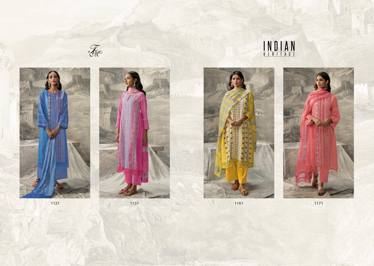 Indian Heritage Tm Linen Pant Style Suits – Kavya Style Plus