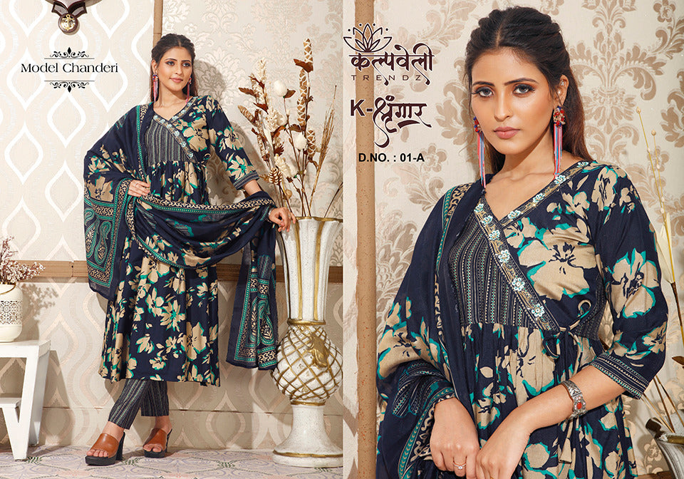K-Shingar-1 Kalpveli Modal Chanderi Readymade Pant Style Suits – Kavya ...