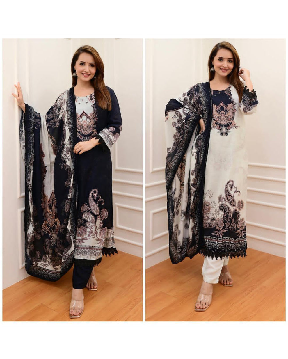 Karachi Print Qubo Fox Georgette Pakistani Readymade Suits – Kavya ...