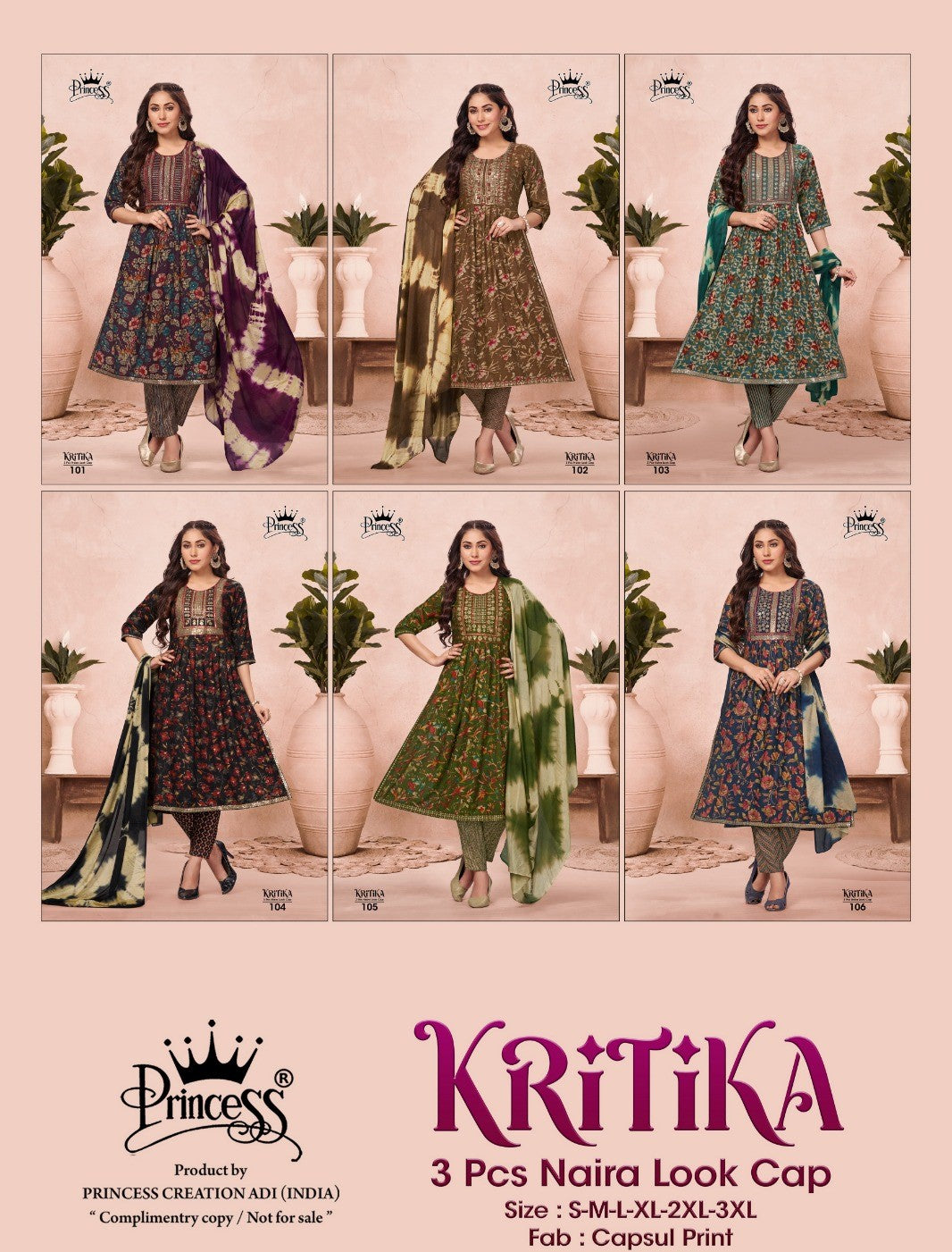 Kritika Princess Creation Capsule Readymade Pant Style Suits – Kavya ...