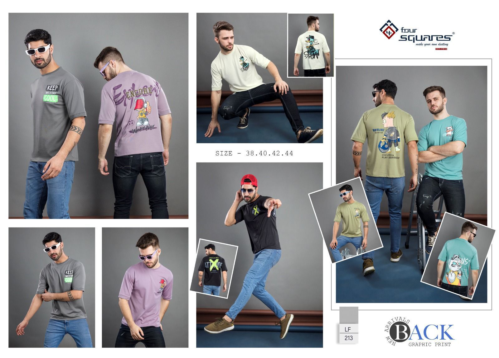 Lot 213 4 Four Squares Canvas Mens Tshirts – Kavya Style Plus