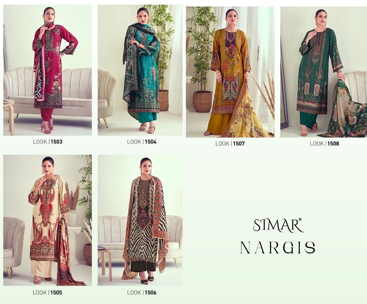 Nargis Simar Muslin Pakistani Salwar Suits – Kavya Style Plus