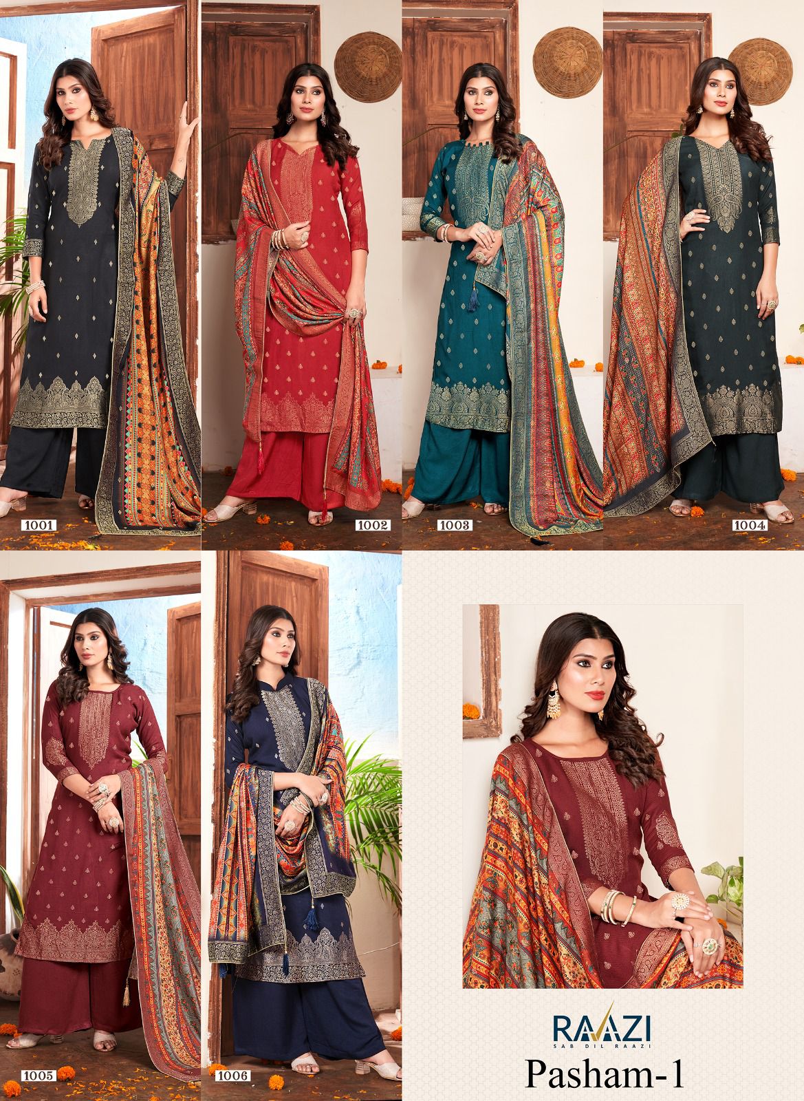 Pasham-1 Raazi Pashmina Suits – Kavya Style Plus