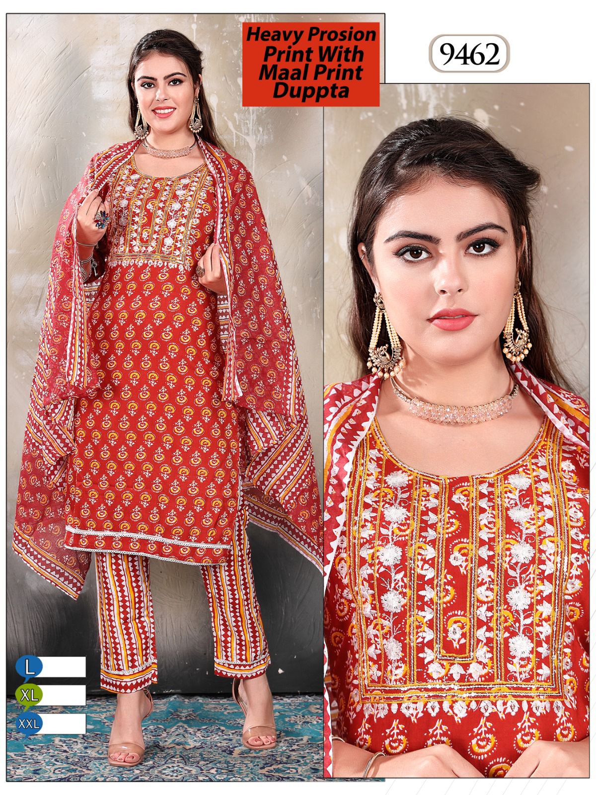 Prosion Print Mmc Readymade Pant Style Suits – Kavya Style Plus