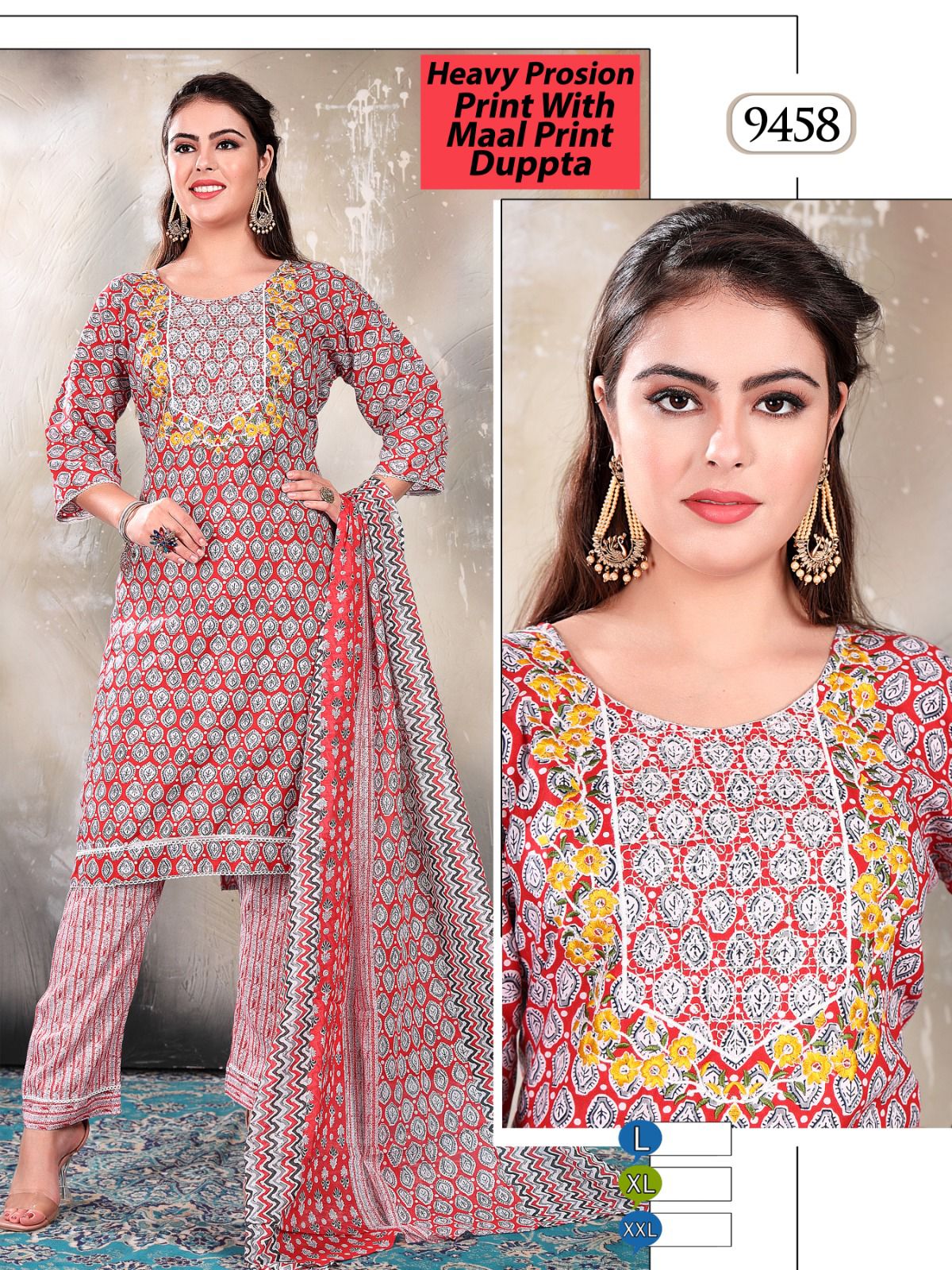 Prosion Print Mmc Readymade Pant Style Suits – Kavya Style Plus