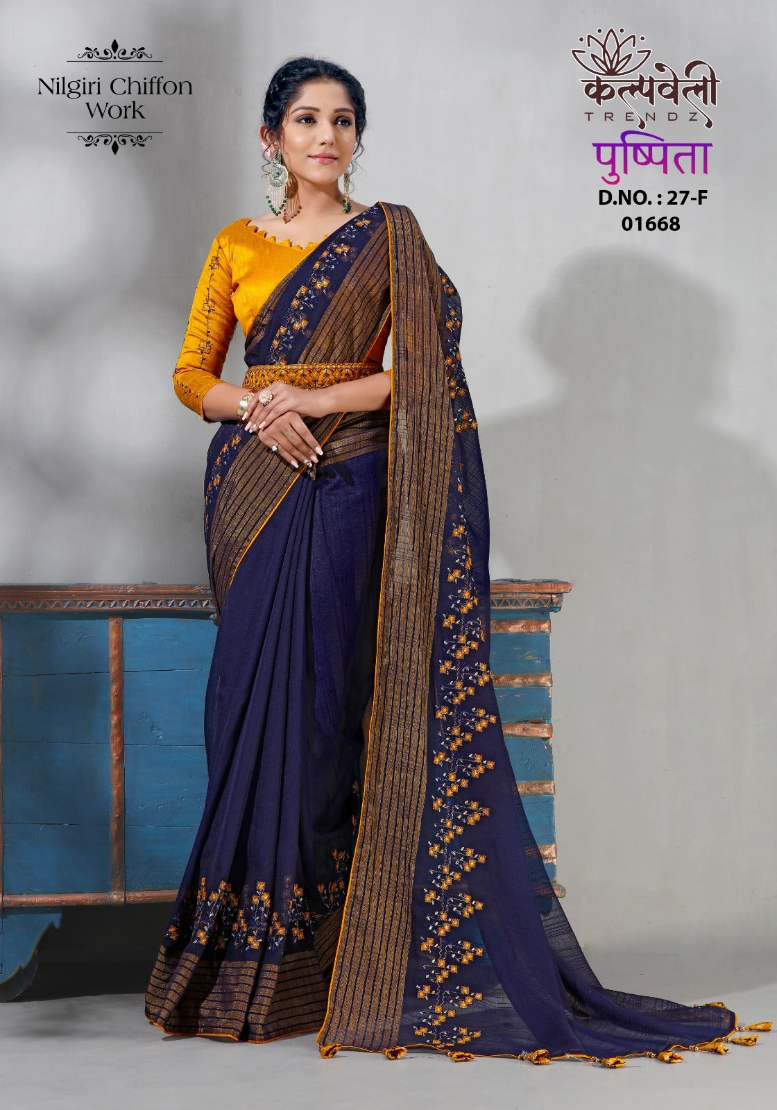 Pushpita 27 Kalpveli Chiffon Sarees – Kavya Style Plus