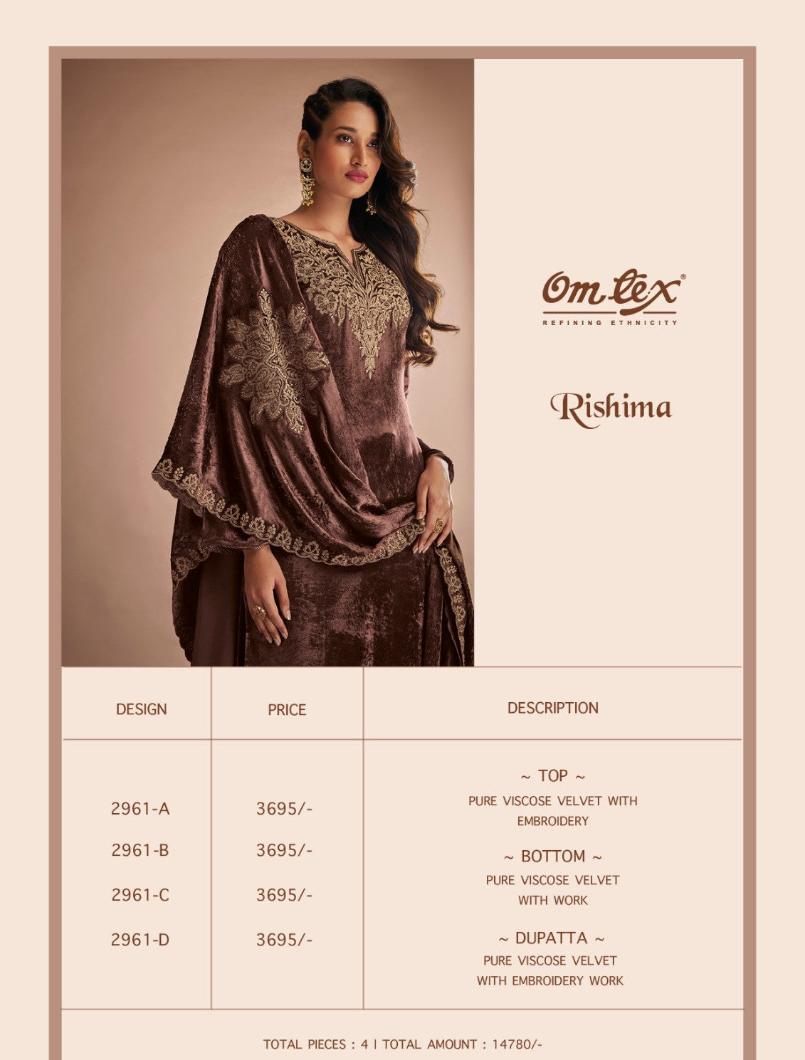 Rishima Omtex Velvet Suits – Kavya Style Plus