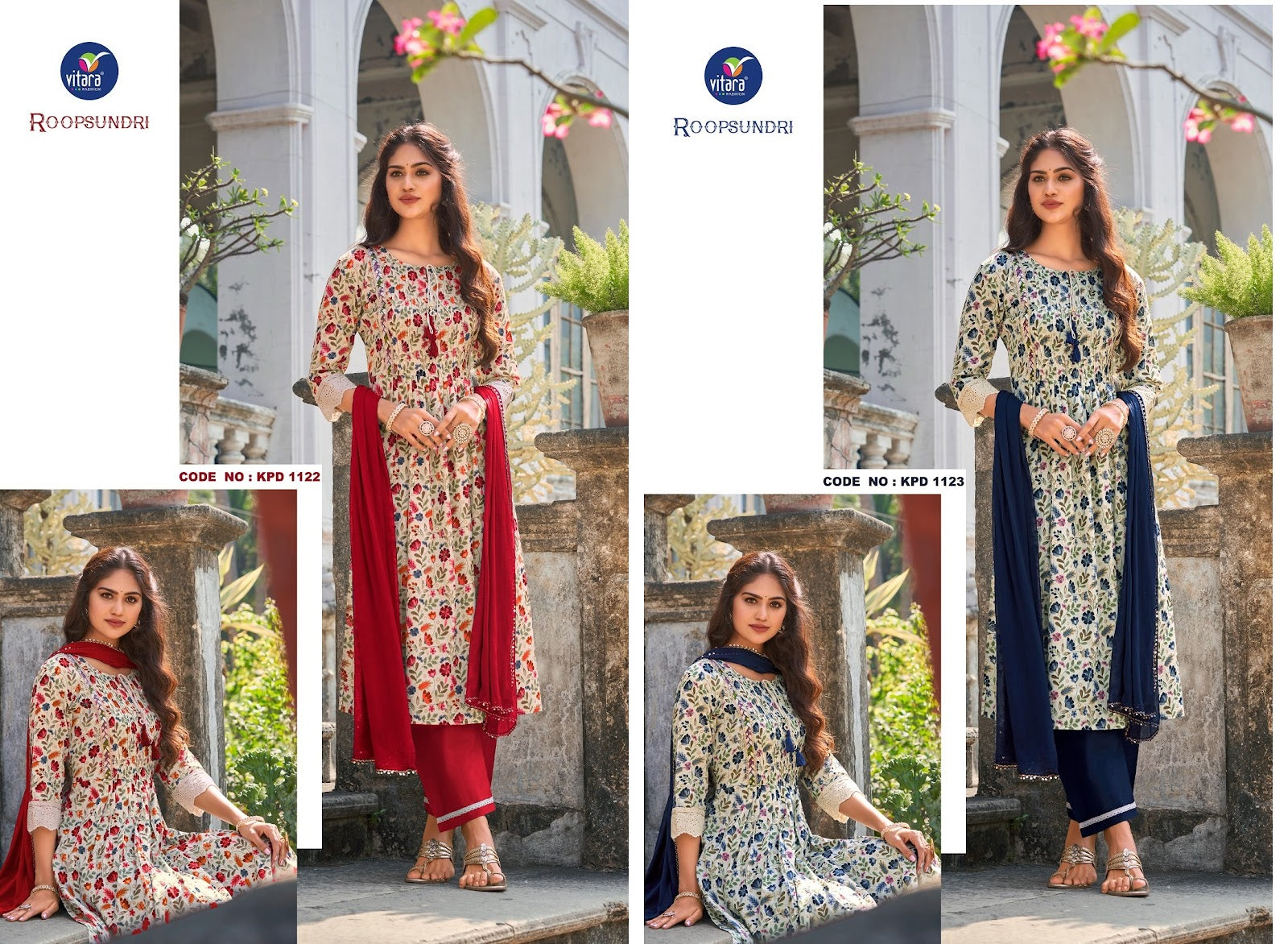 Roop Sundri Vitara Mal Cotton Readymade Pant Style Suits – Kavya Style Plus