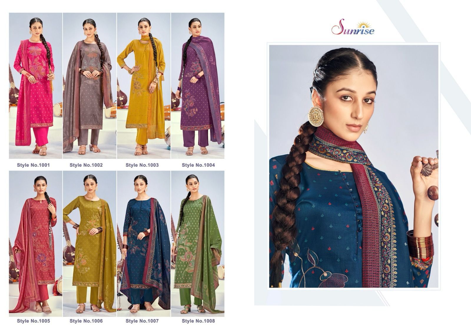 Saajan Sunrise Jaam Satin Pant Style Suits – Kavya Style Plus