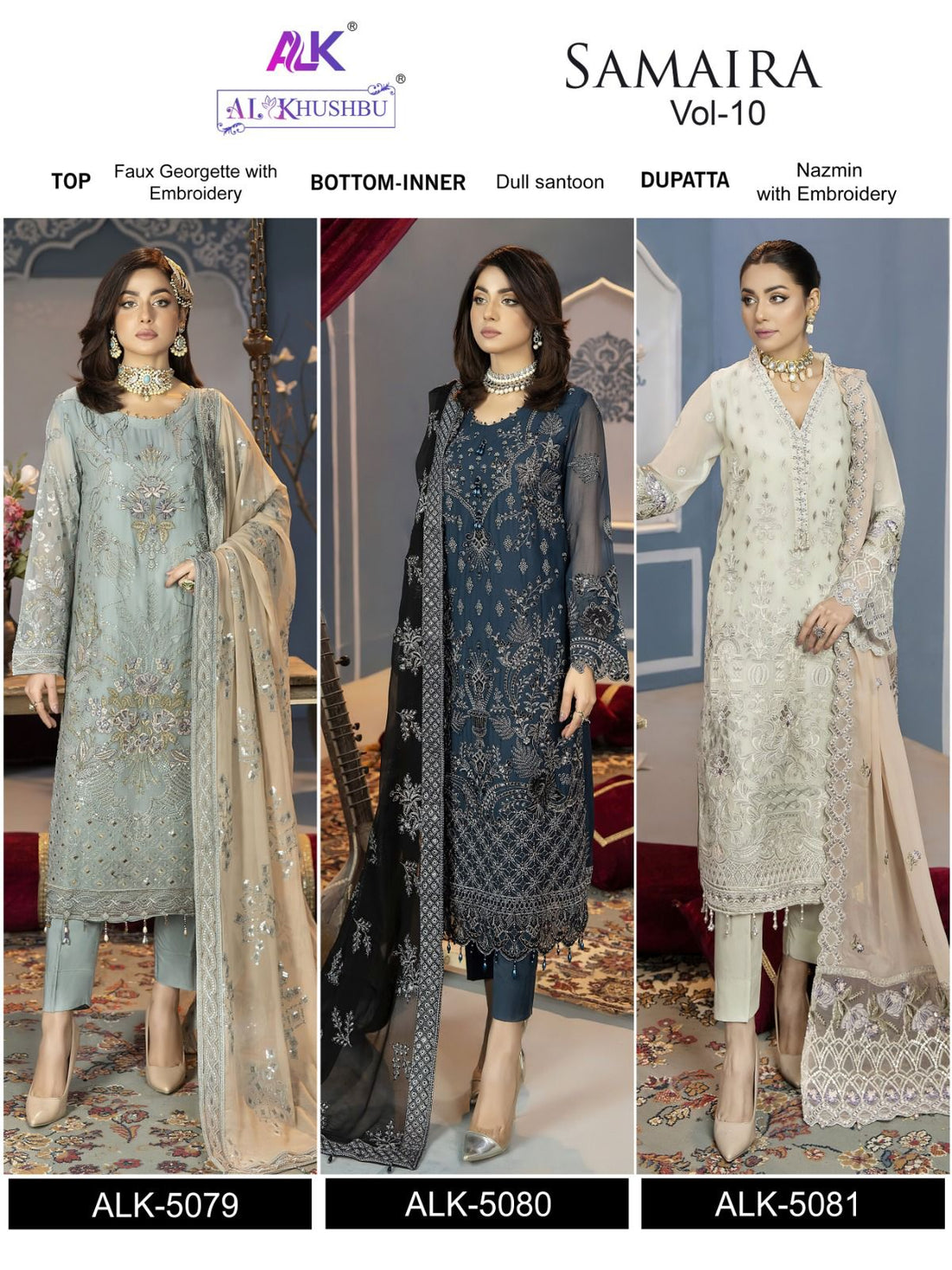 Samaira Vol 10 Alk Georgette Pakistani Salwar Suits – Kavya Style Plus
