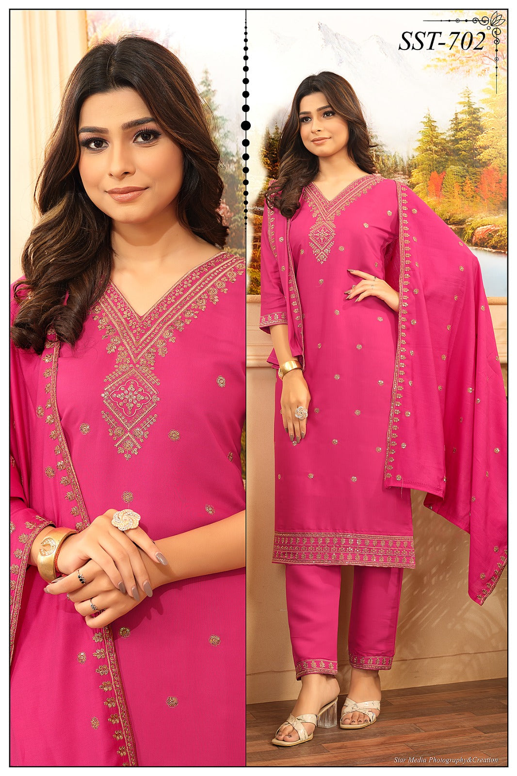 Sst-702 Faith Lady Silk Readymade Pant Style Suits – Kavya Style Plus