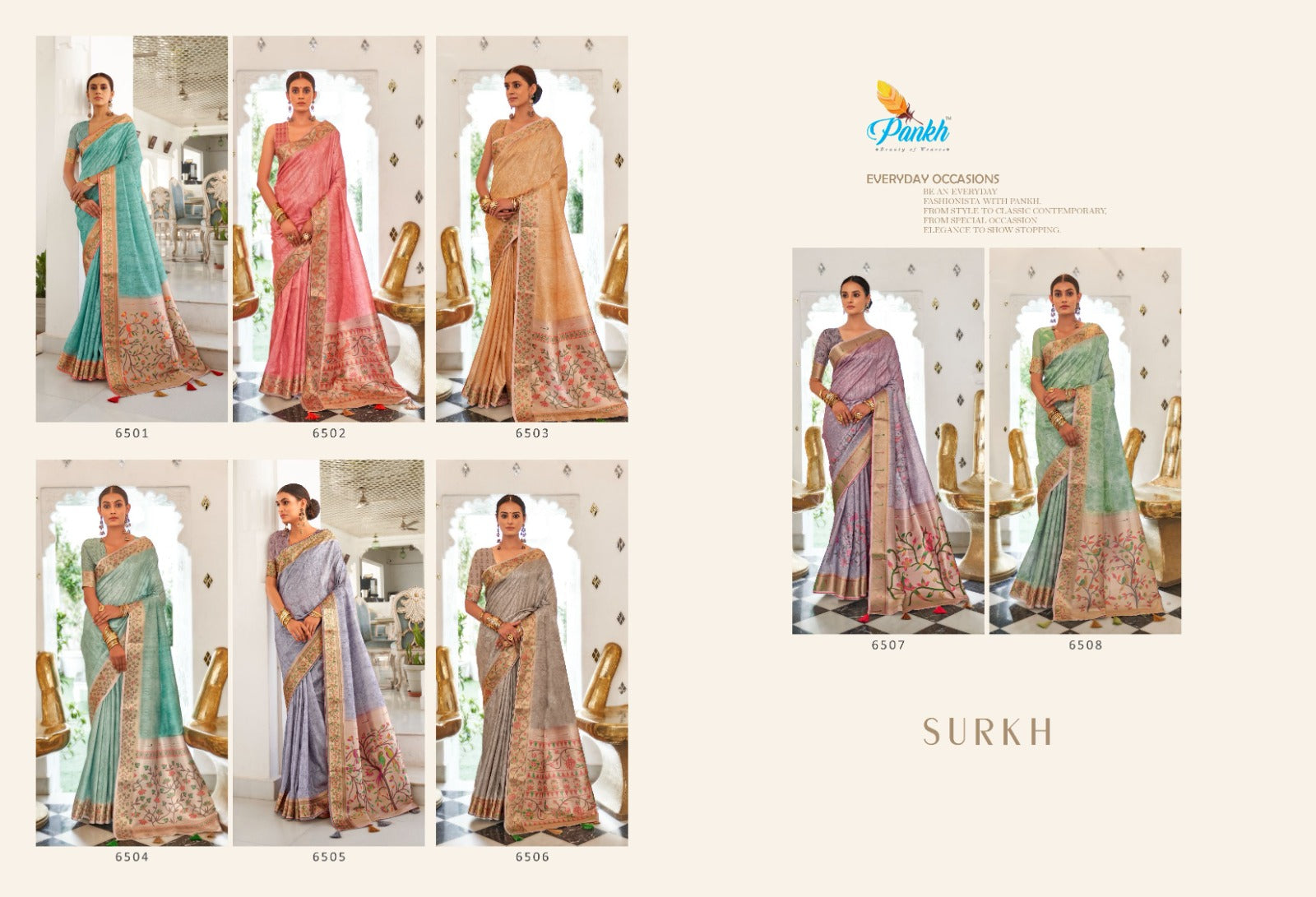 Surkh Pankh Weaving Sarees – Kavya Style Plus