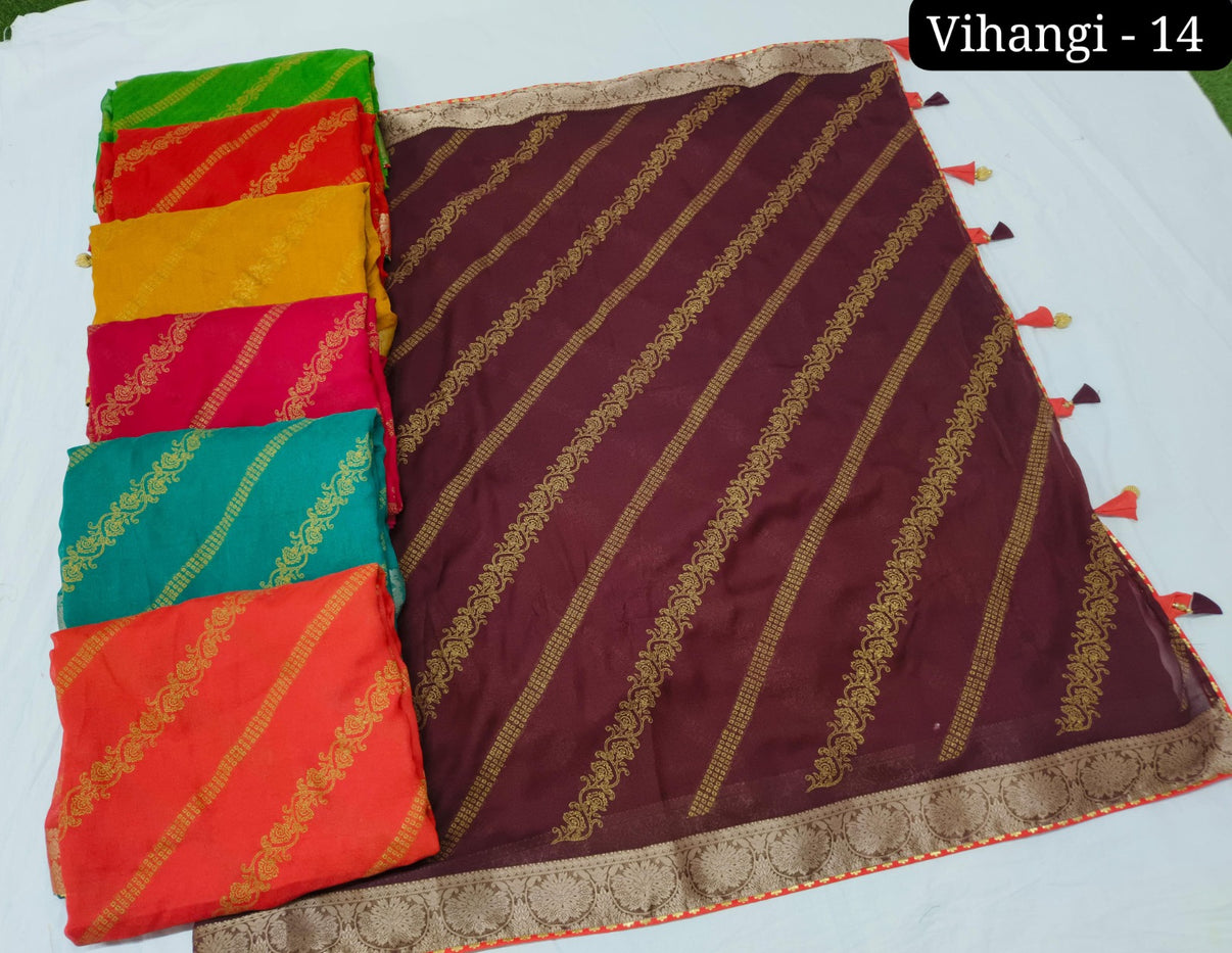 Vihangi-14 Kalpveli Georgette Sarees – Kavya Style Plus