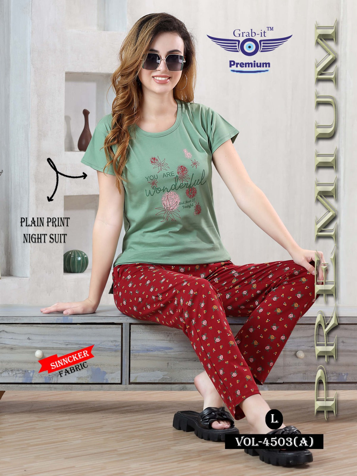 Vol 4503 A Grab It Sincker Pyjama Night Suits – Kavya Style Plus