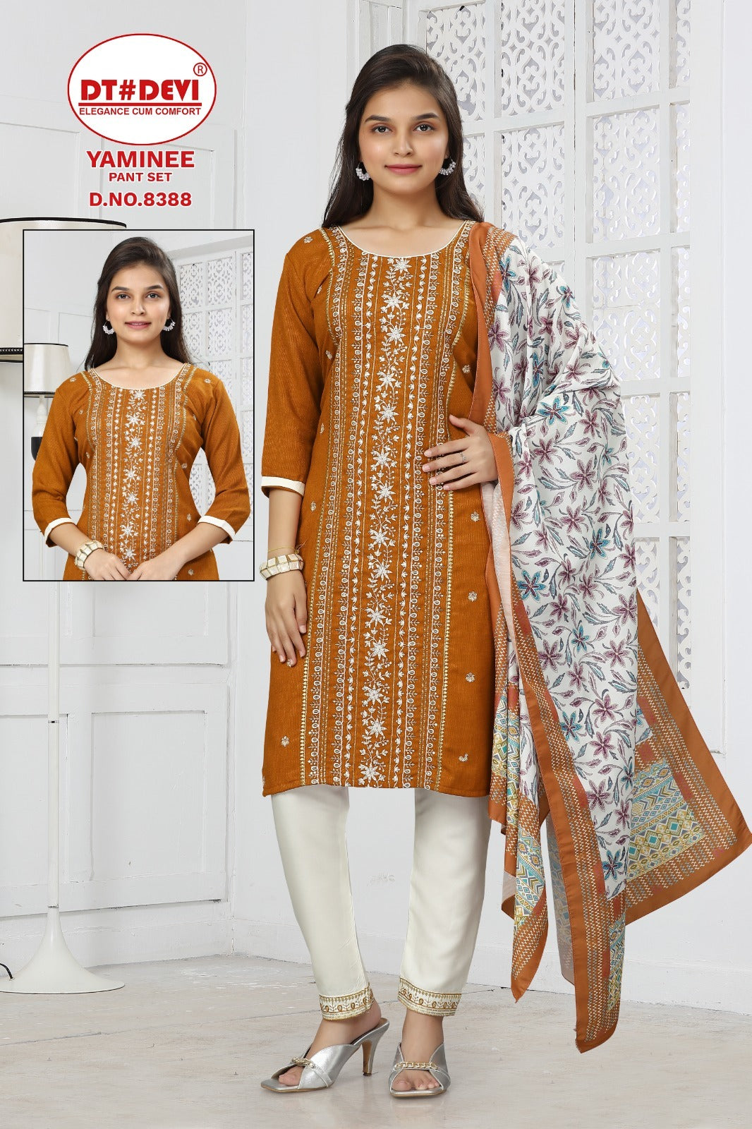 Yaminee-8388 Dt Devi Cotton Girls Readymade Pant Suits – Kavya Style Plus