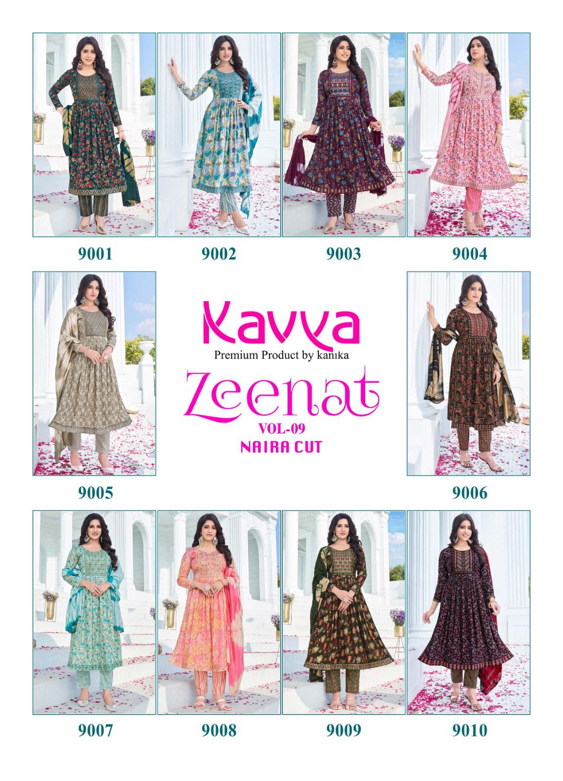 Zeenat Vol 9 Kavya Capsule Print Readymade Pant Style Suits – Kavya ...